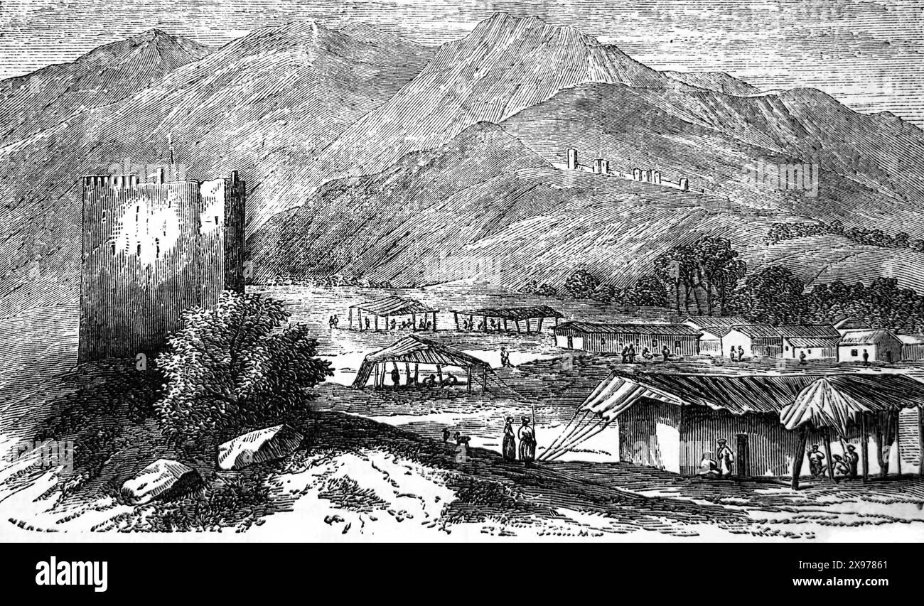 Wood Engraving of Palestinian City of Jericho as it was in the 19th ...