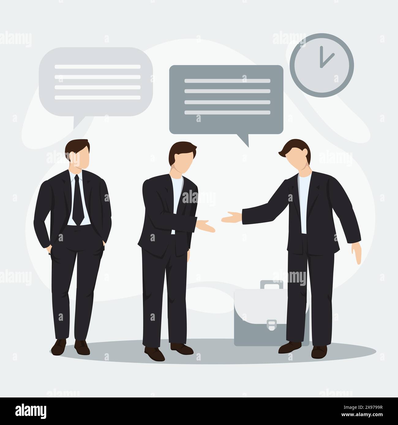 Handshake two young people Stock Vector Images - Alamy