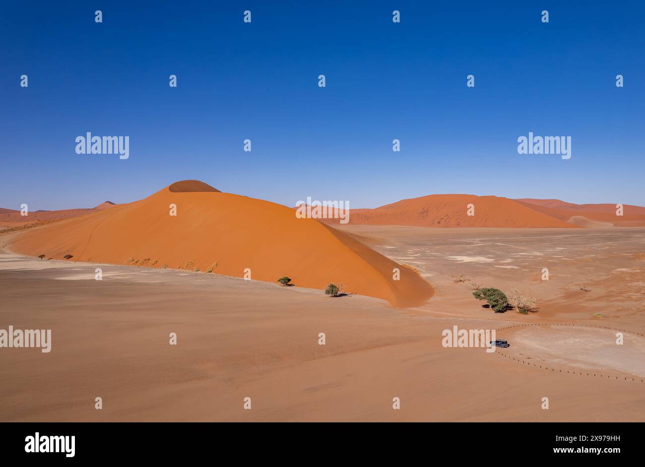 Dune 45 in the Namib Desert seen from above, dronephoto, Namibia ...