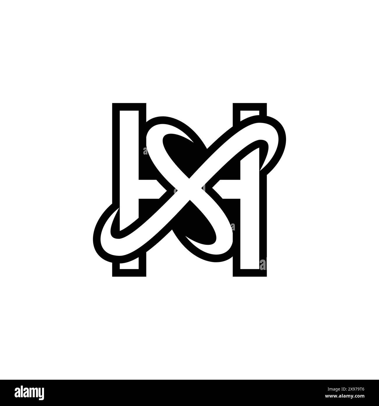 Alphabet Initials logo HX, XH, X and H Stock Vector Image & Art - Alamy