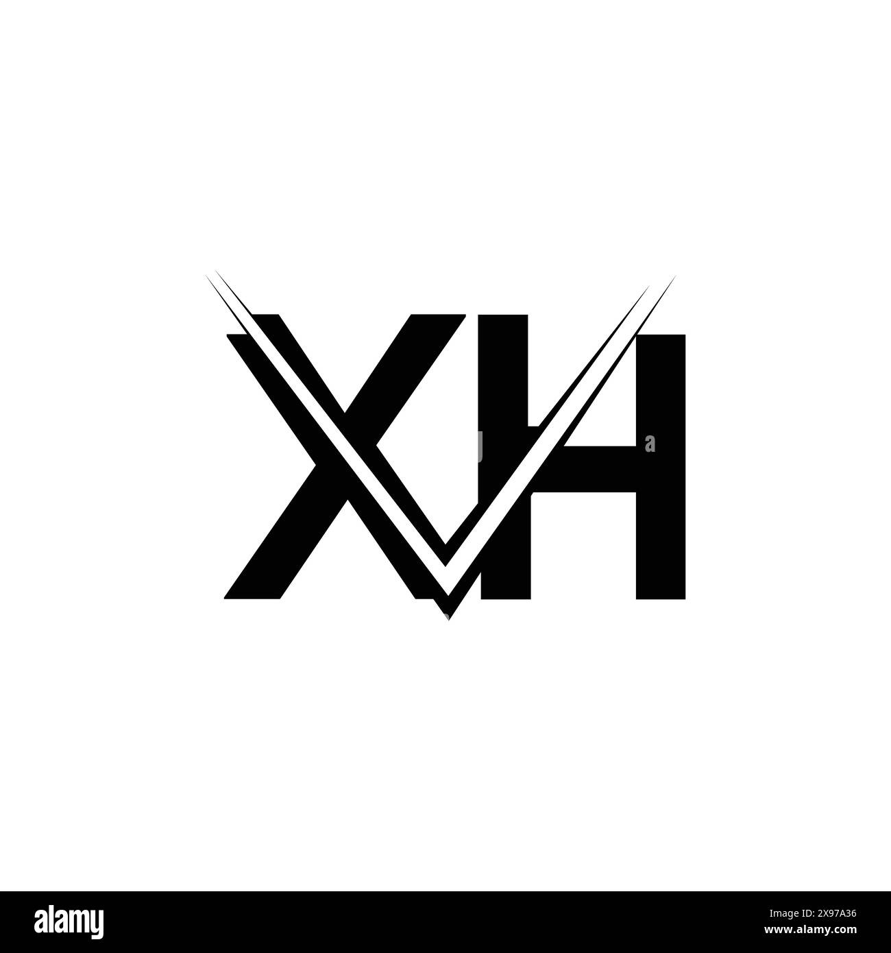 Alphabet Initials logo HX, XH, X and H Stock Vector Image & Art - Alamy
