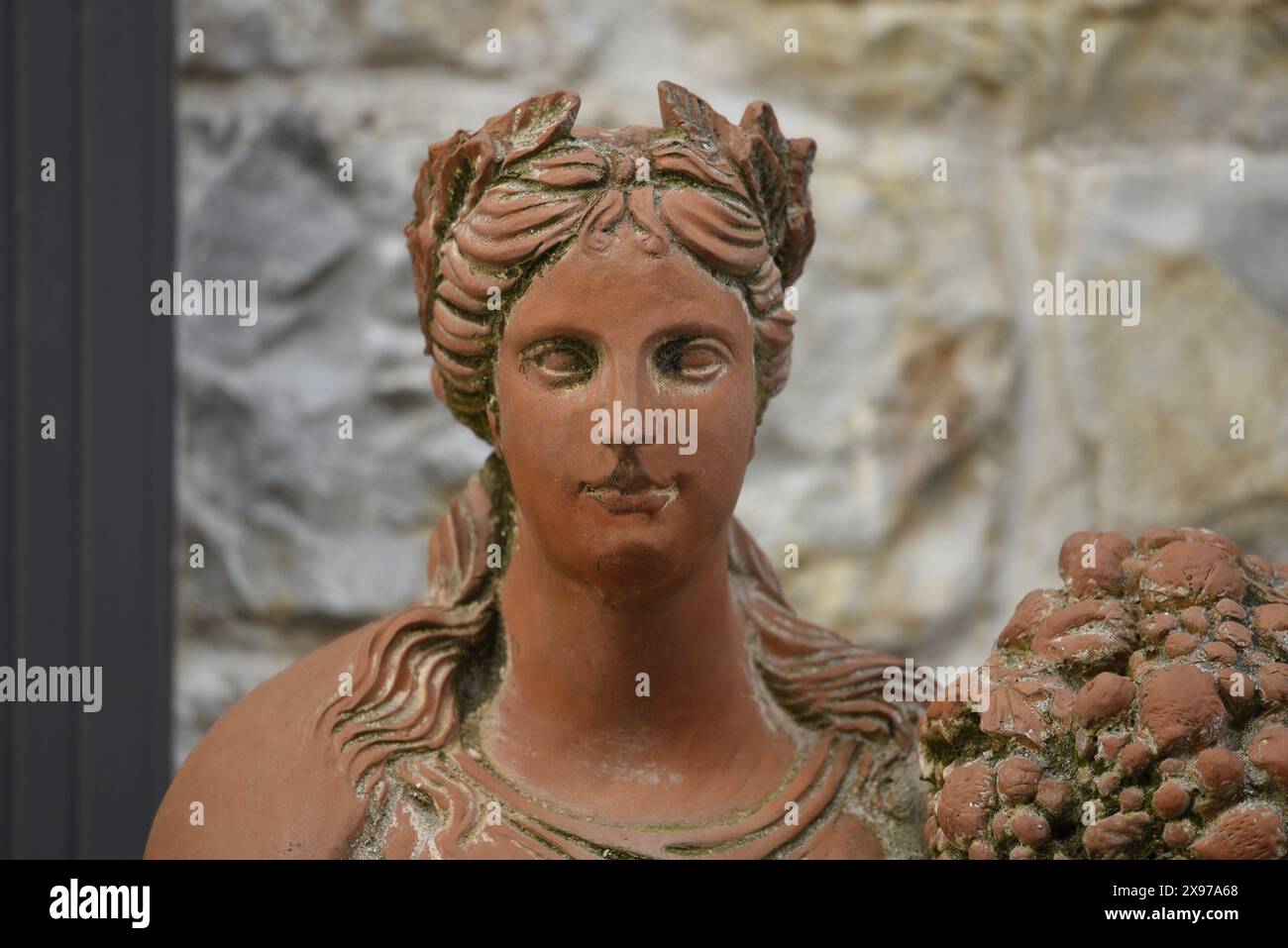 Clay statue replica of a Greek Goddess portrait in Nafplio, Peloponnese ...