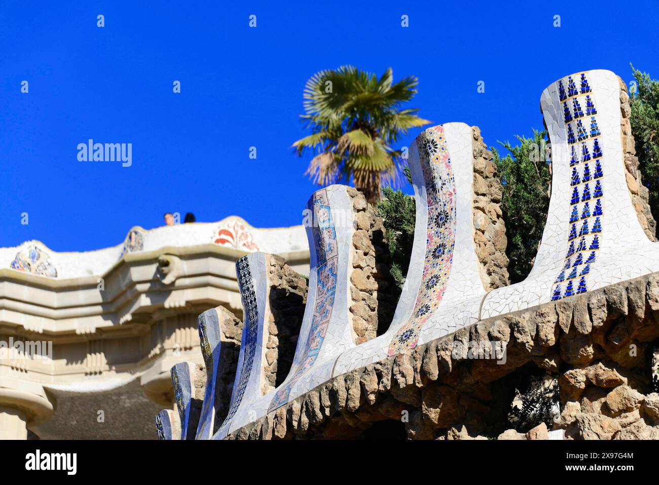 Antoni Gaudi, Park Guell, UNESCO World Heritage Site, Barcelona ...