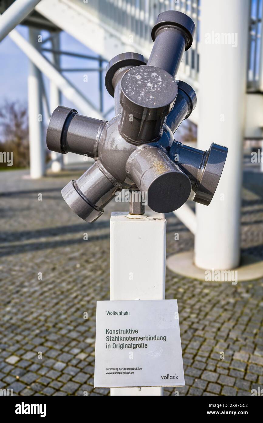 Steel node connection on Wolkenhain viewing platform, Kienberg, Berlin ...