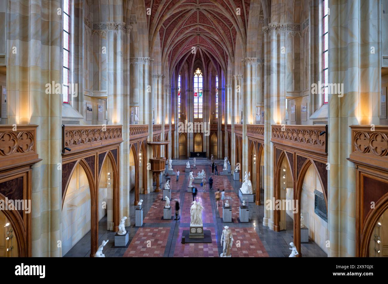 Interior, plaster figures, art objects, visitors, Friedrichswerder ...