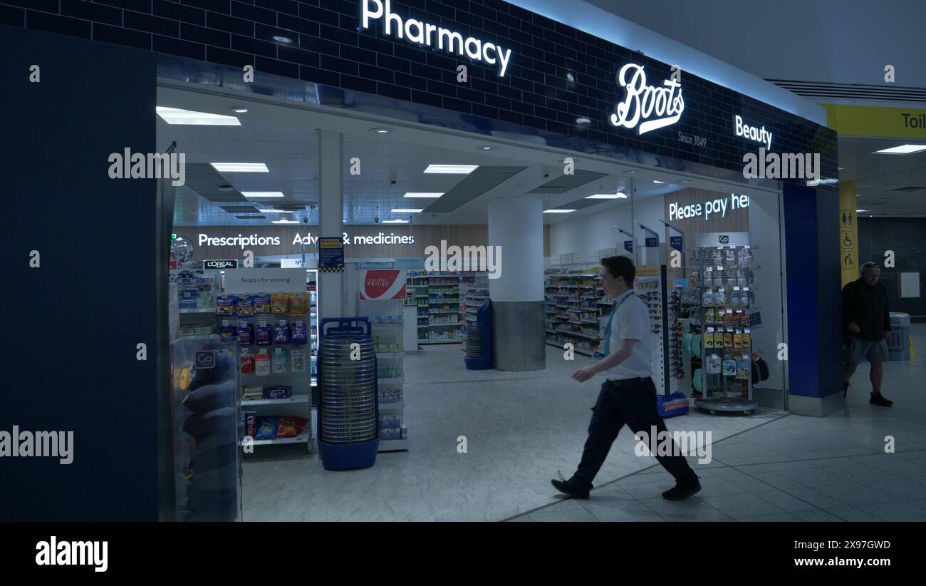 Boots chemist at Gatwick airport Stock Photo - Alamy