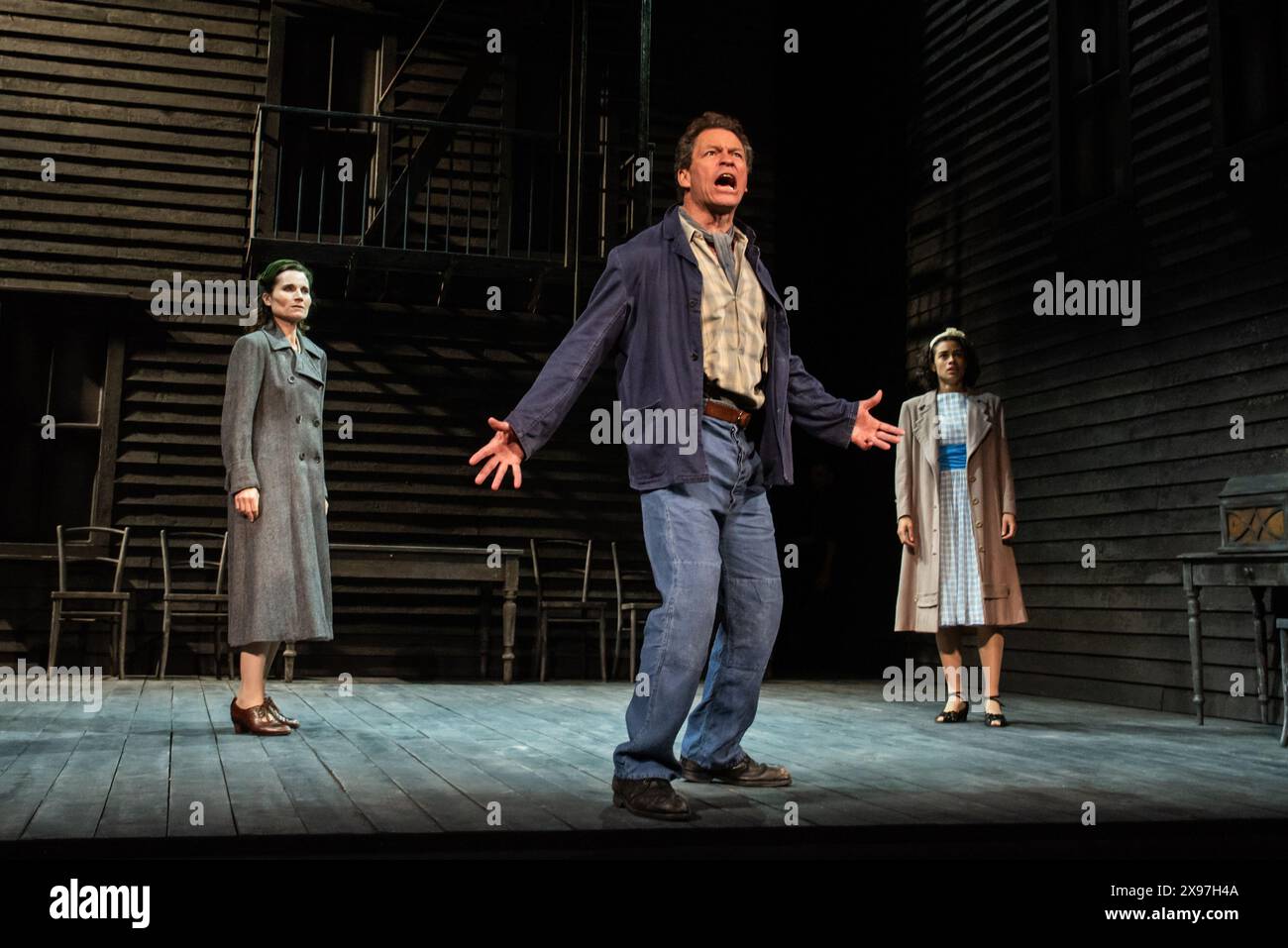 London, 29 May 2024, Dominic West, Kate Fleetwood, Nia Towle, A View ...