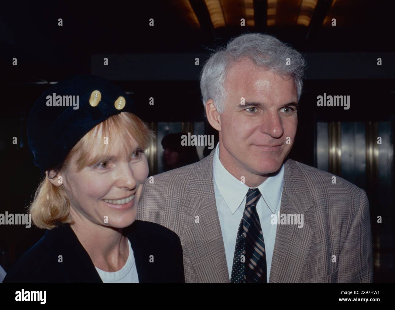Victoria Tennant and Steve Martin in New York City in December 1990 ...