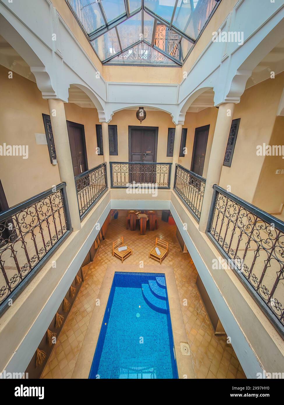 Swimming pool with a glass roof hi-res stock photography and images - Alamy