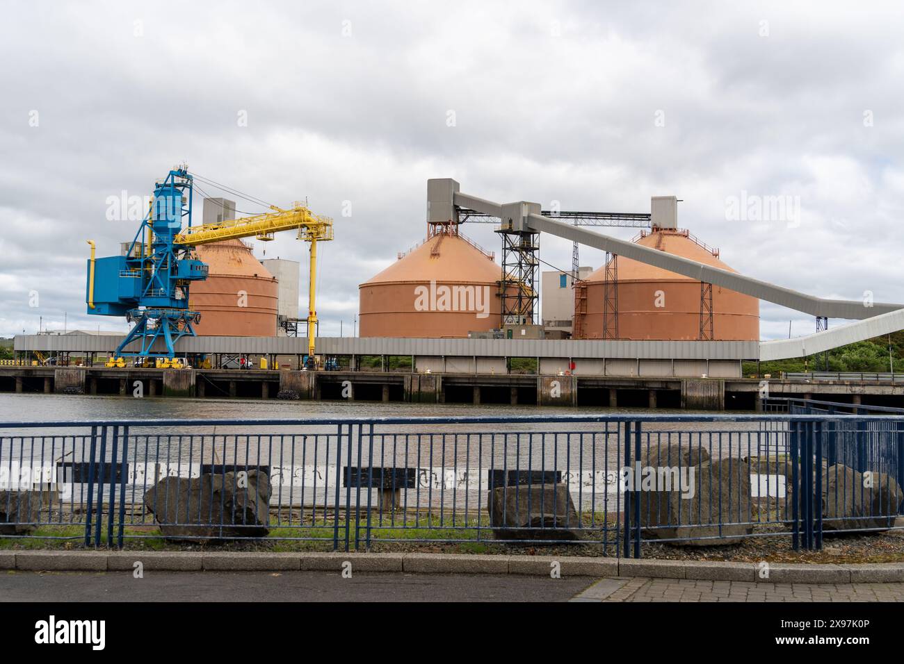 Blyth, Northumberland, UK. Industrial silos at the harbour - a landmark ...