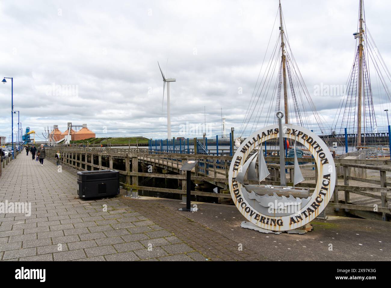 Blyth, Northumberland, UK. Blyth Tall Ship, the Williams II, offering ...
