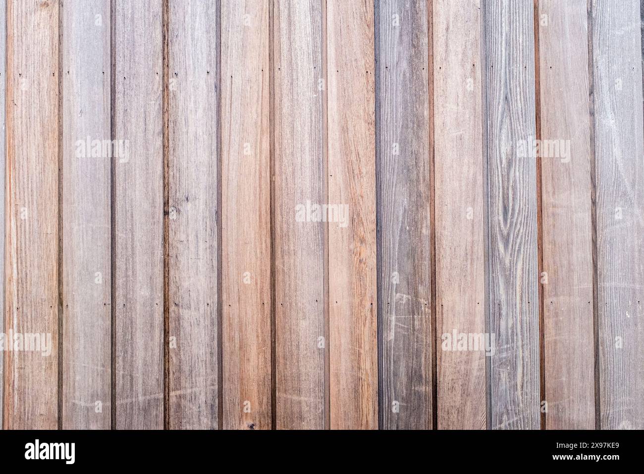 Outdoor weathered wooden cladding Stock Photo - Alamy