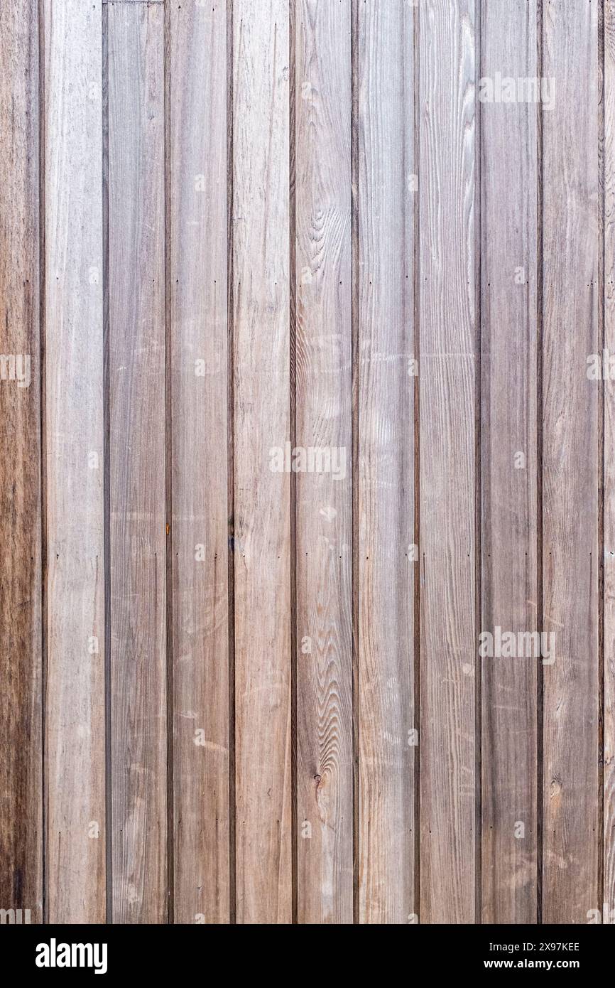 Outdoor weathered wooden cladding Stock Photo - Alamy