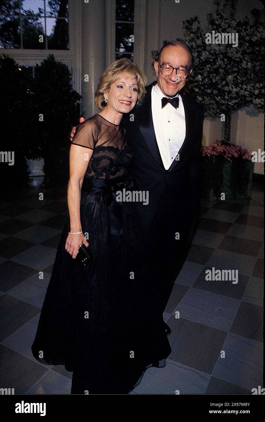 Nov. 2, 2005 - ALAN GREENSPAN WITH ANDREA MITCHELL AT THE STATE DINNER ...