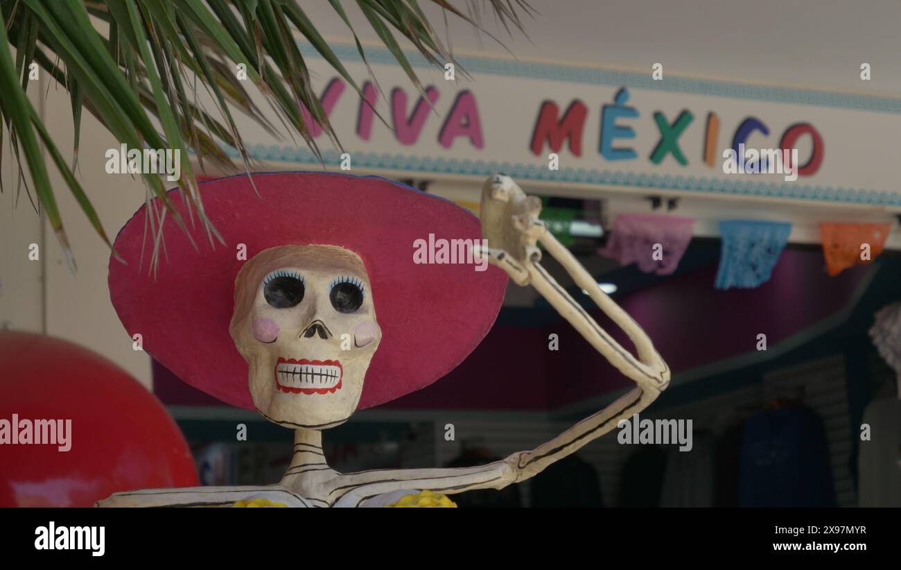 Tulum, Yucatan, Mexico. Skeletons outside gift shop of Maya ruins at ...