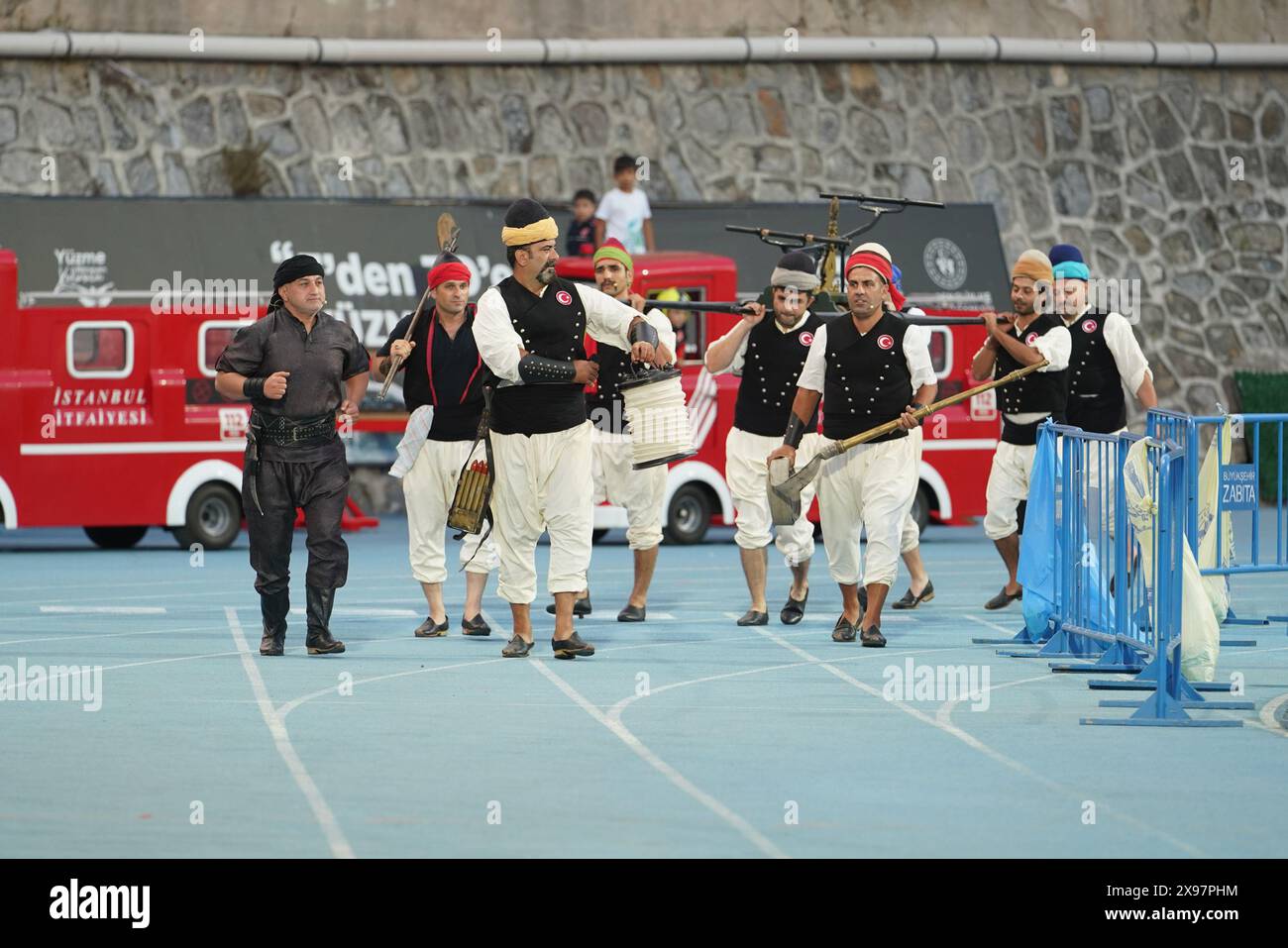 ISTANBUL, TURKIYE - SEPTEMBER 02, 2023: Reanimation of Ottoman Fire ...