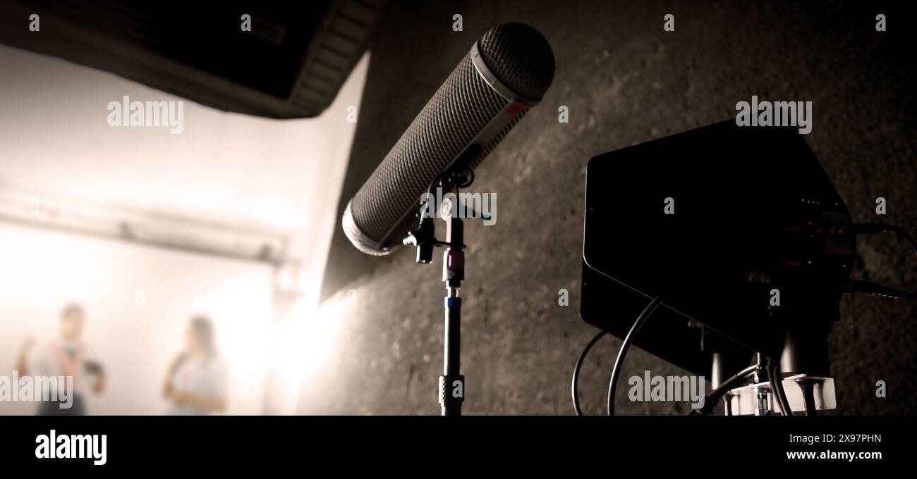 Boom microphone ambient mic hi-res stock photography and images - Alamy