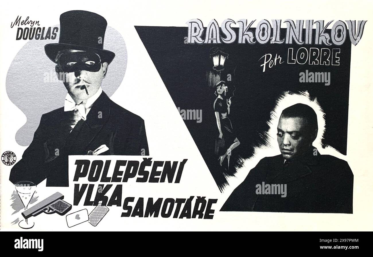 Czech Promotional Artwork for MELVYN DOUGLAS in ARSENE LUPIN RETURNS ...