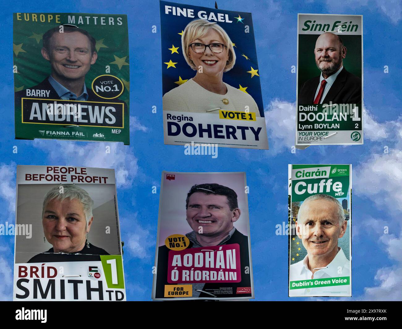 Election Campaign Posters for some of the European Parliament ...