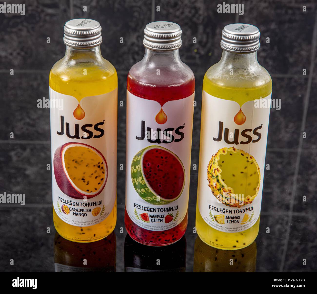 Istanbul, Turkiye 27 Şubat 2023 ; Juss Fruit Juice, Watermelon ...