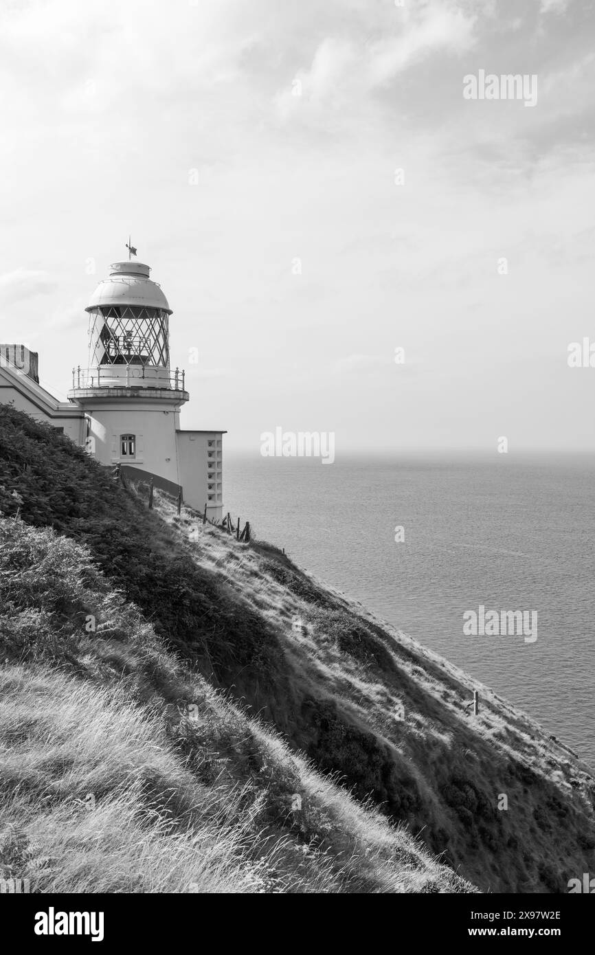 Photo of the Foreland lighthouse at Foreland Point on the north Devon ...