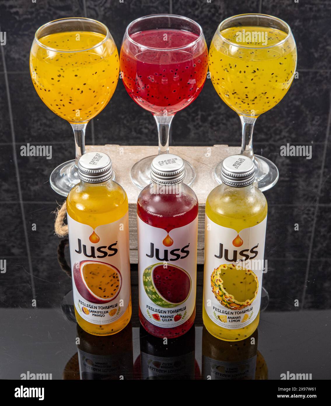 Istanbul, Turkiye 27 Şubat 2023 ; Juss Fruit Juice, Watermelon ...