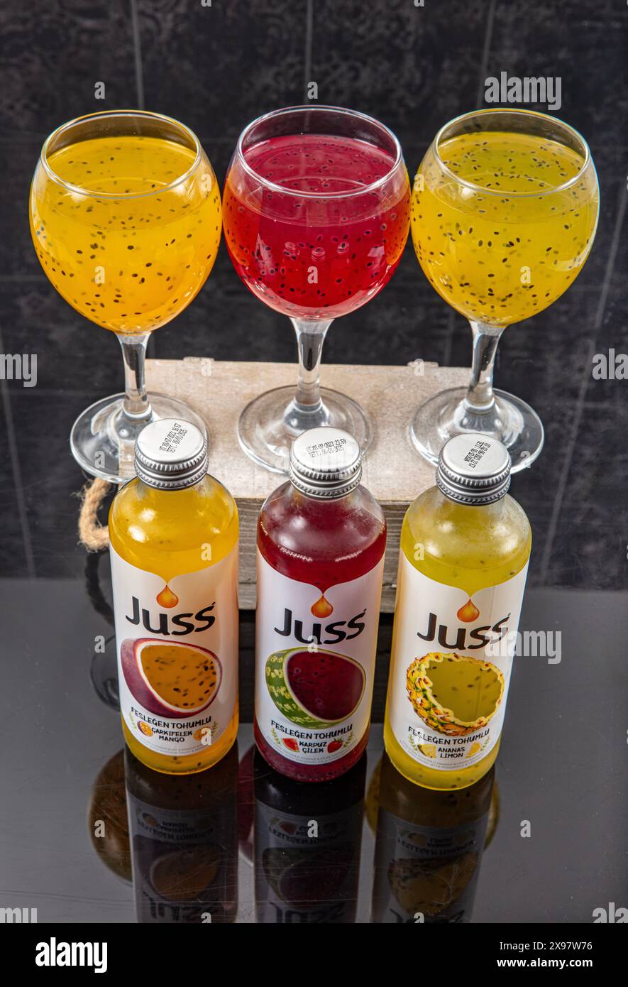 Istanbul, Turkiye 27 Şubat 2023 ; Juss Fruit Juice, Watermelon ...