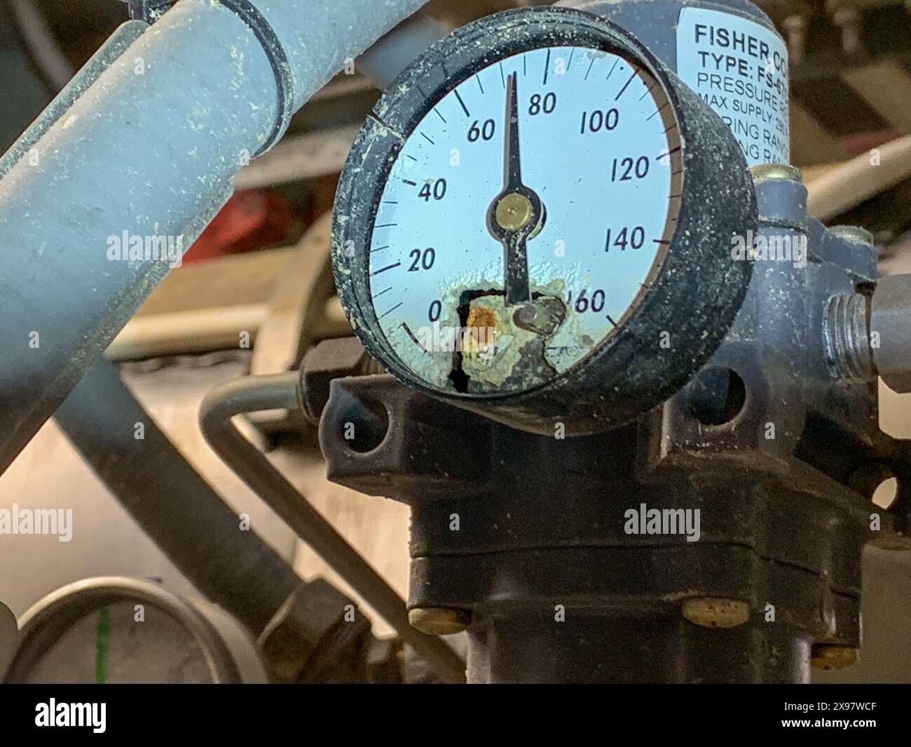 Manometer used to measure pressure. Industrial machine . High quality ...