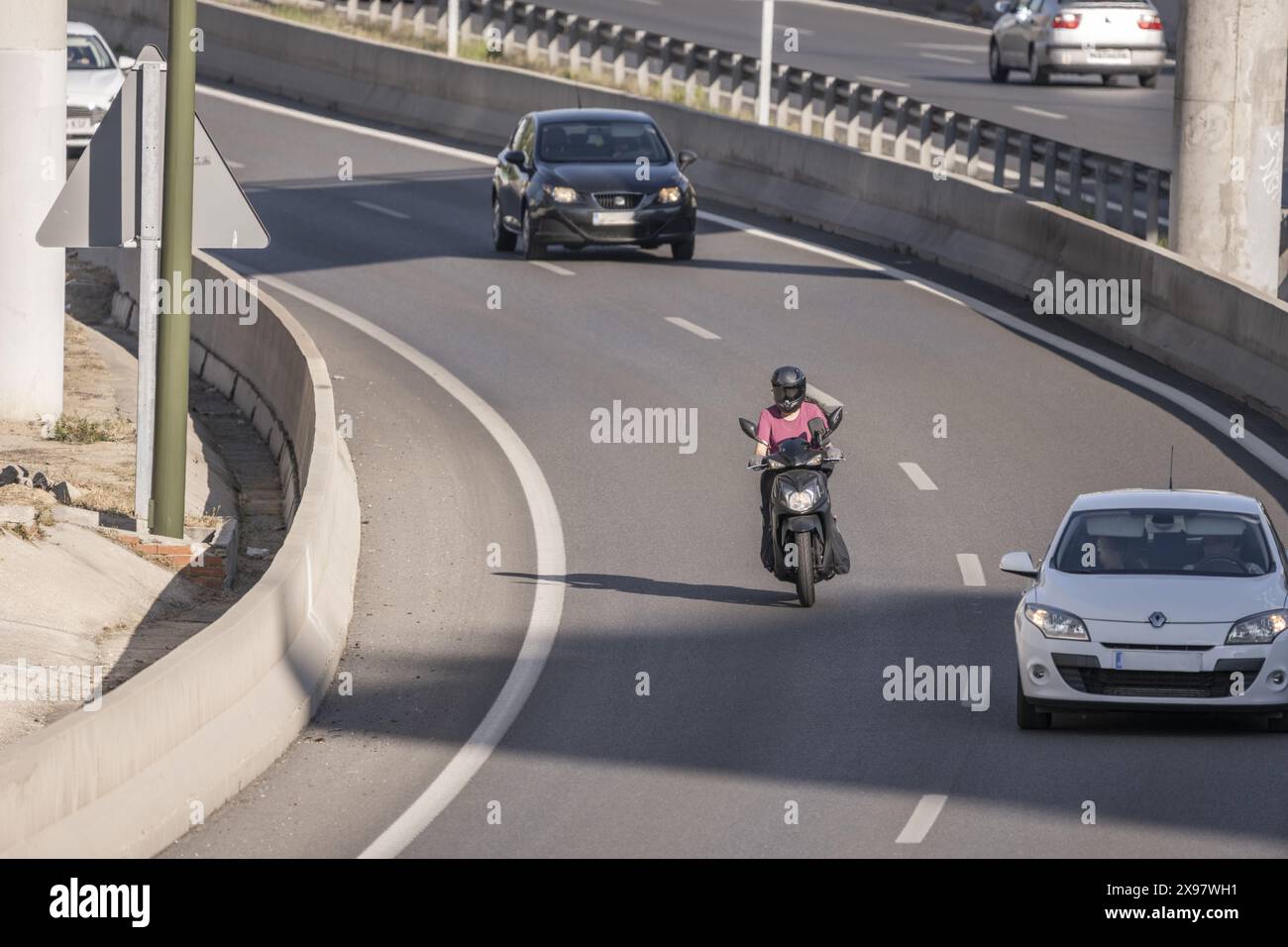 Highways, Shallow curves so that vehicles do not have to slow down when ...