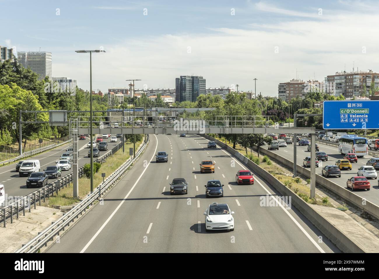 Roads, Two traffic lanes, one for each direction, separated from each ...