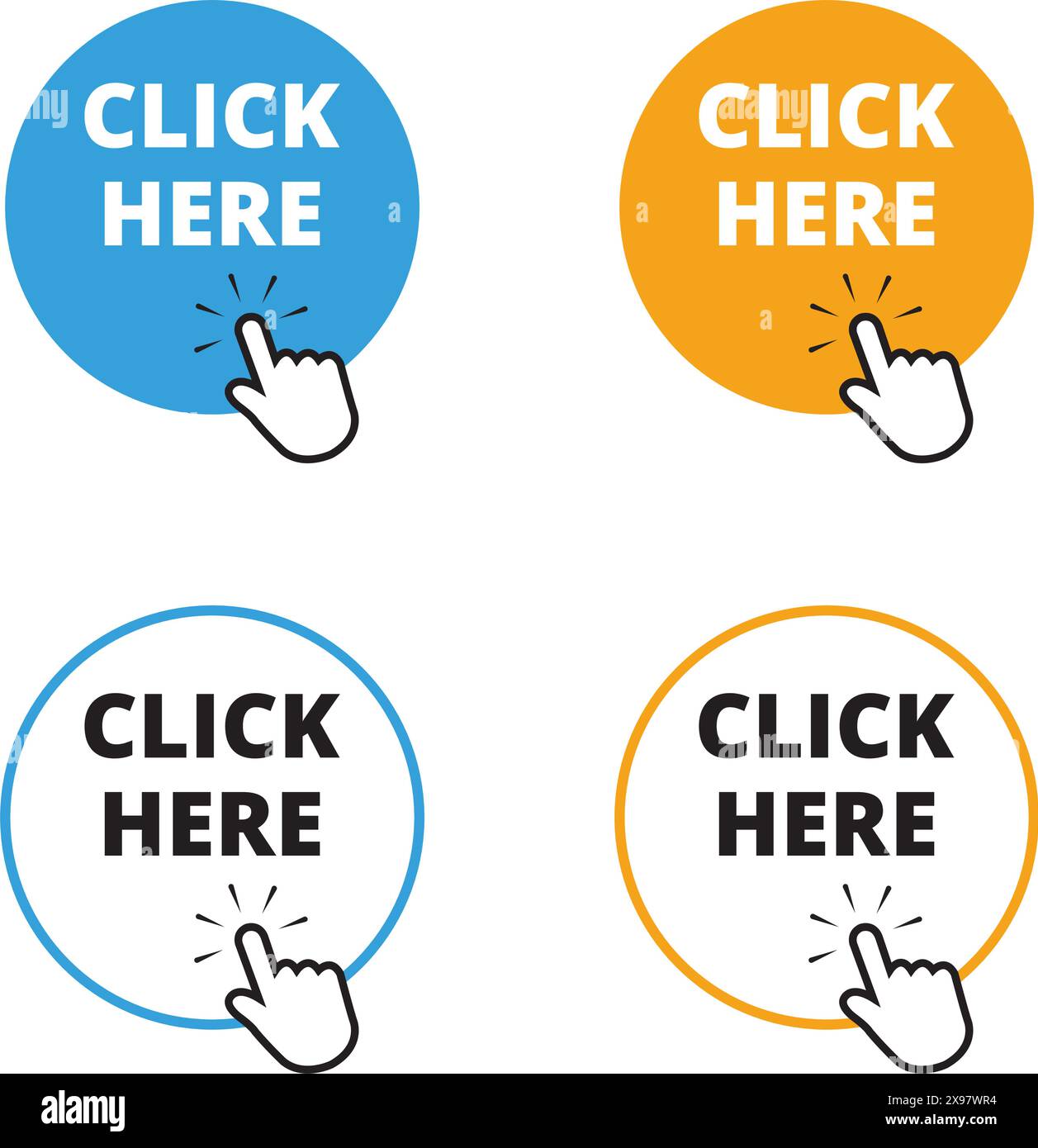 Hand clicking mouse isolated on Stock Vector Images - Alamy