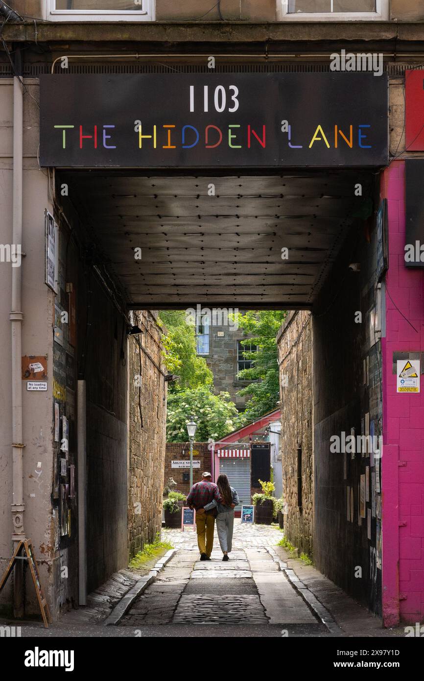 The Hidden Lane, Argyle Street, Finnieston, Glasgow, Scotland, UK Stock ...