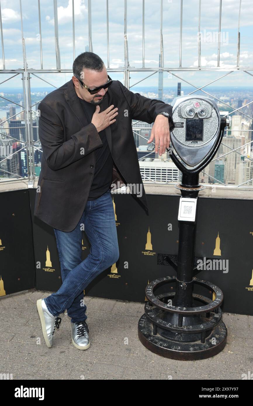 Pepe Aguilar visits the Empire State Building in New York, NY on May 29 ...