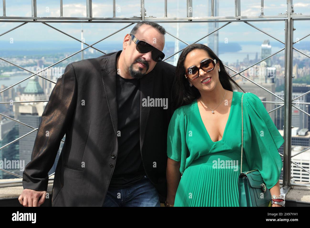 New York, USA. 29th May, 2024. L-R: Pepe Aguilar and Aneliz Alvarez ...