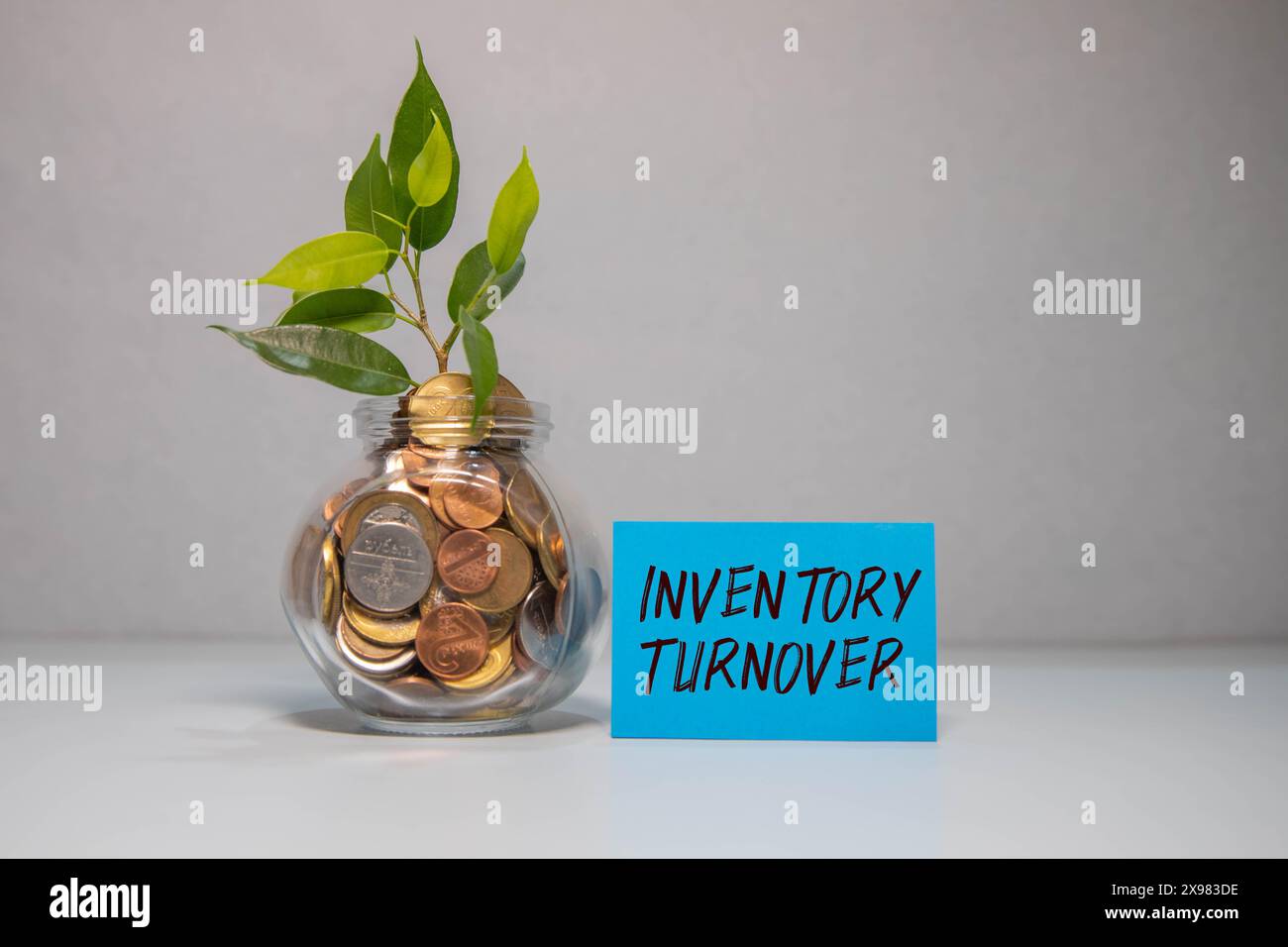 Business Concept: Close-up the Inventory Turnover button on the ...