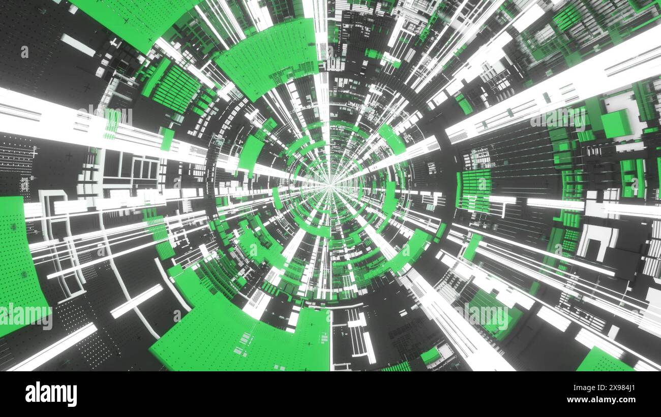 Looping animation futuristic corridor glowing hi-res stock photography and images - Alamy