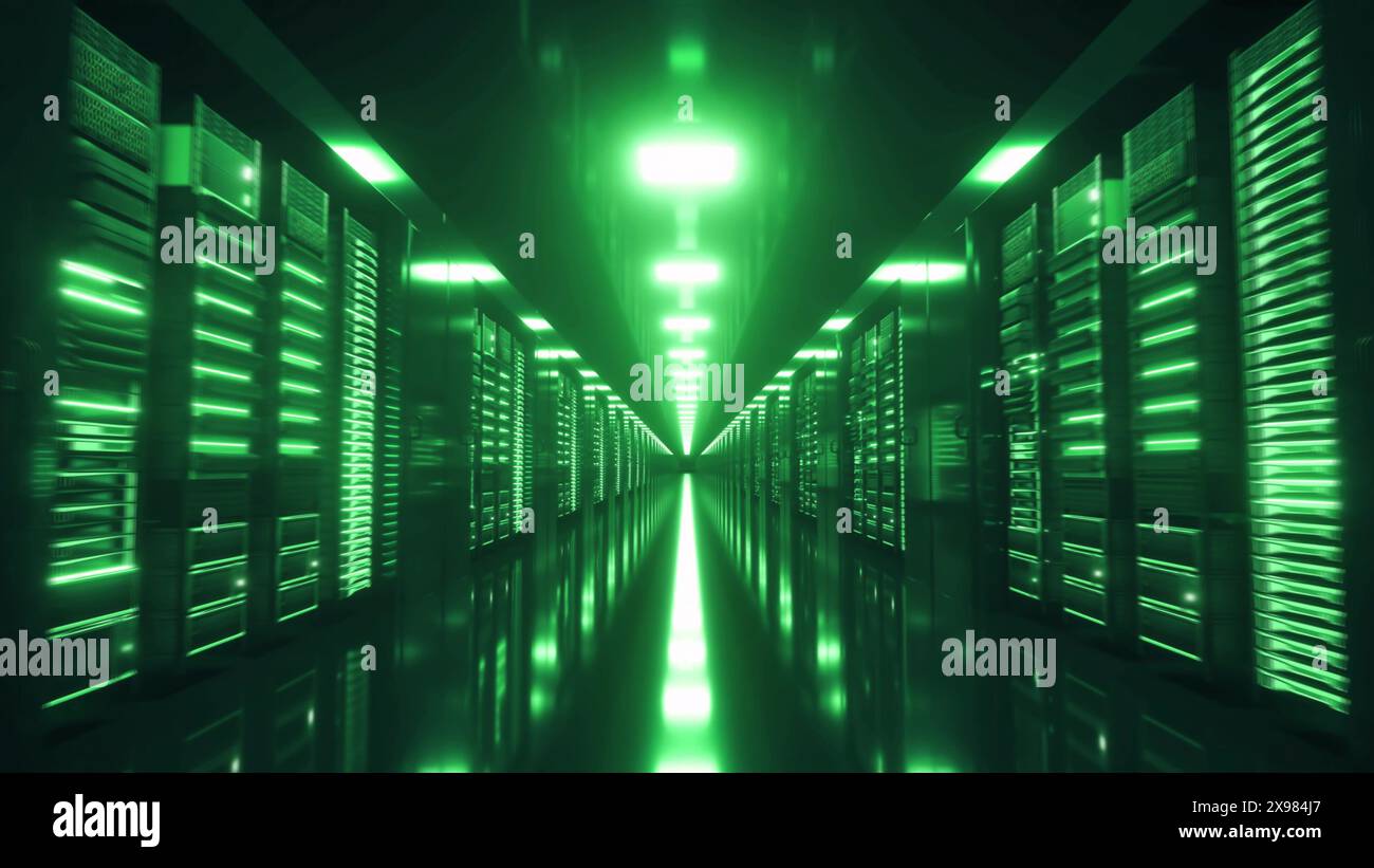 Data center with endless servers. Network and information servers ...