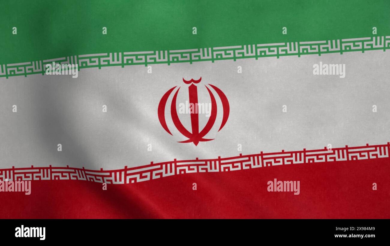 Iran flag waving footage hi-res stock photography and images - Alamy