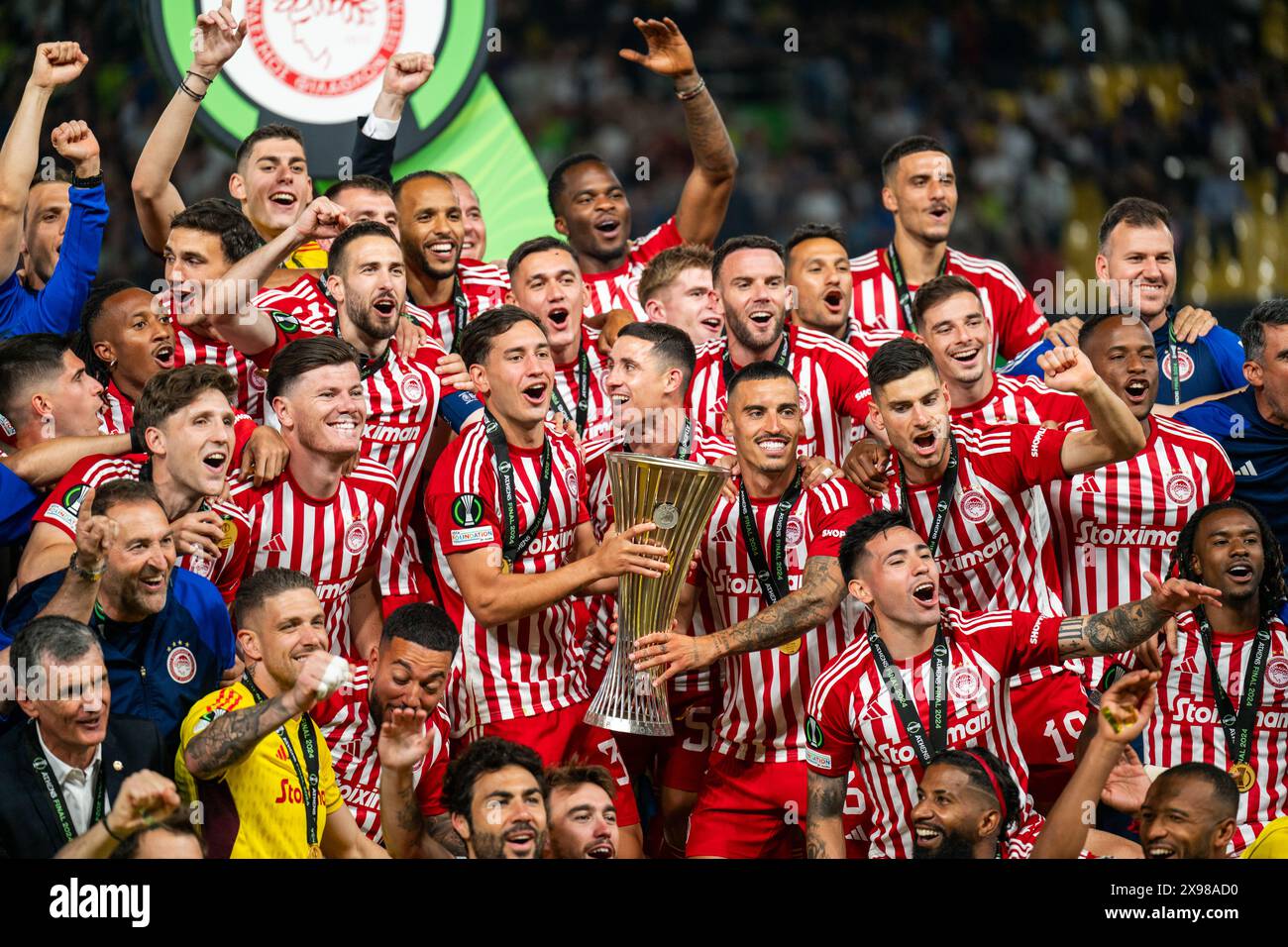 Athens, Greece. 29th May, 2024. Santiago Hezze, Chiquinho and the ...