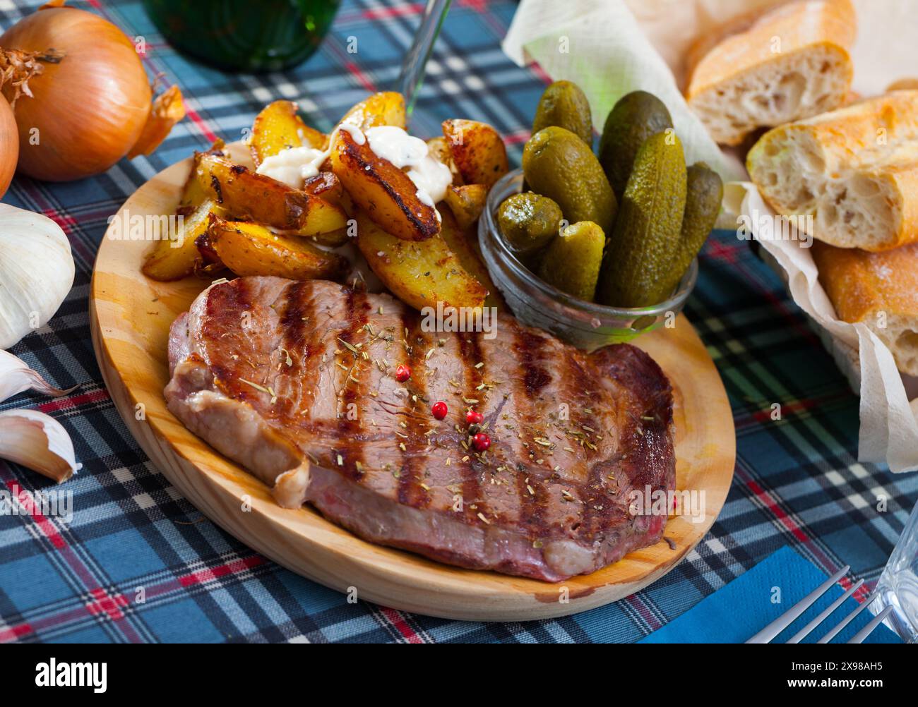 Roasted veal steak Stock Photo - Alamy