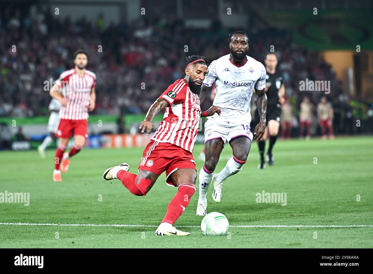 Athens, Greece. 29th May, 2024. 23 Rodinei of Olympiacos Piraeus is ...