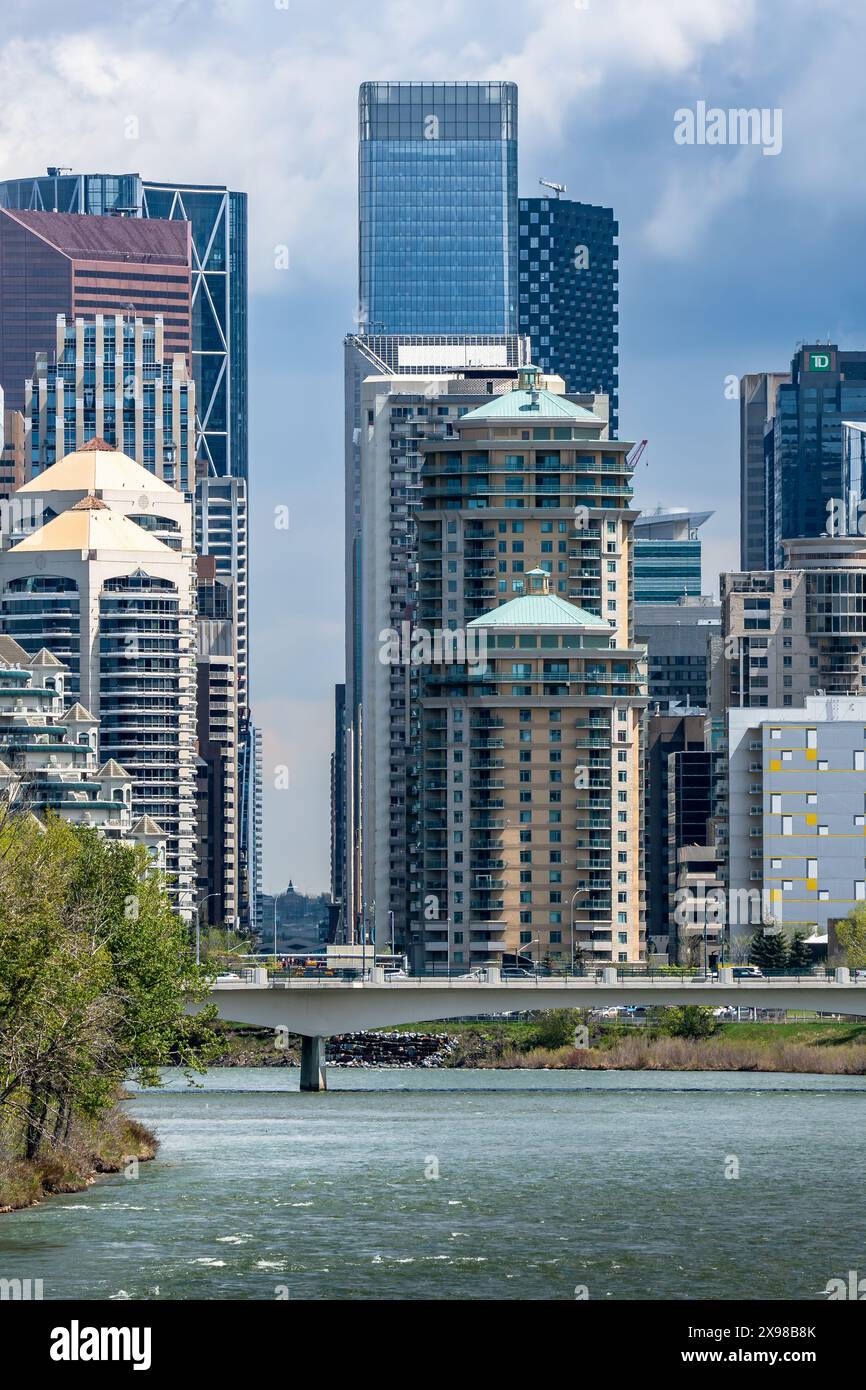 Calgary Alberta Canada, May 24 2024: Downtown cityscape view ...
