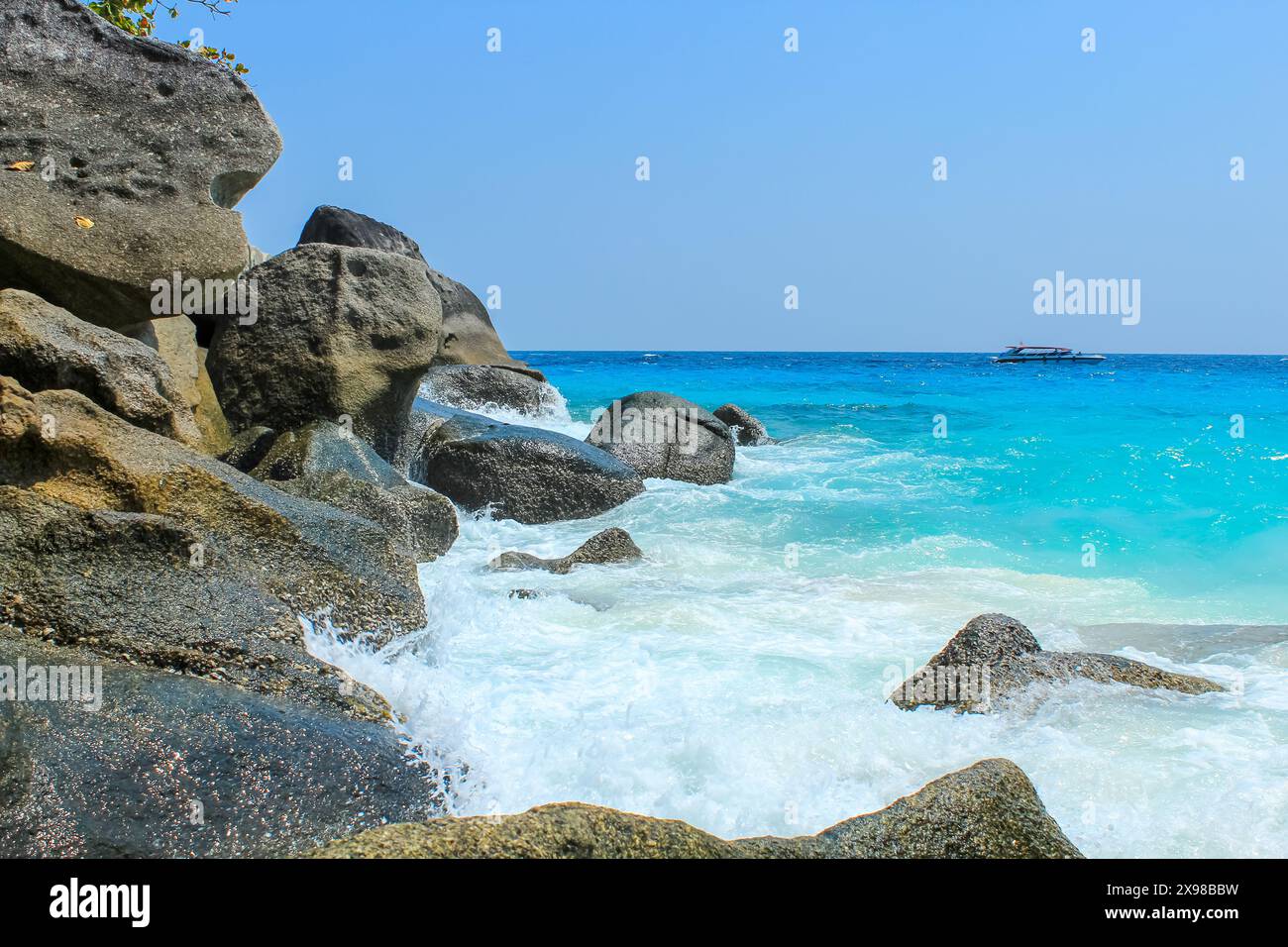 The rocky shore of the Similan Islands in Thailand - most famous ...