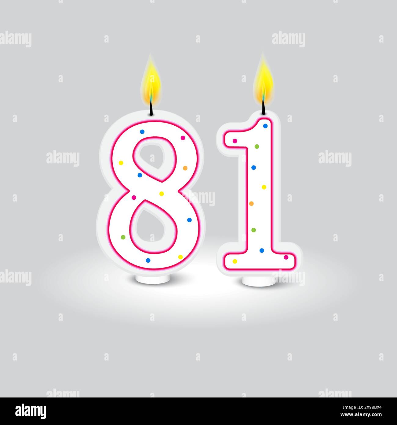 Birthday cake one candles illustration Stock Vector Images - Alamy