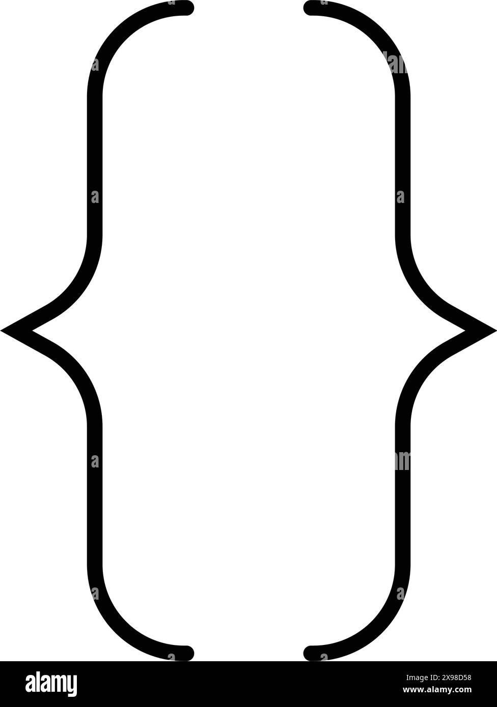 Brace Icon. Bracket, Curly, Parentheses illustration design Stock ...