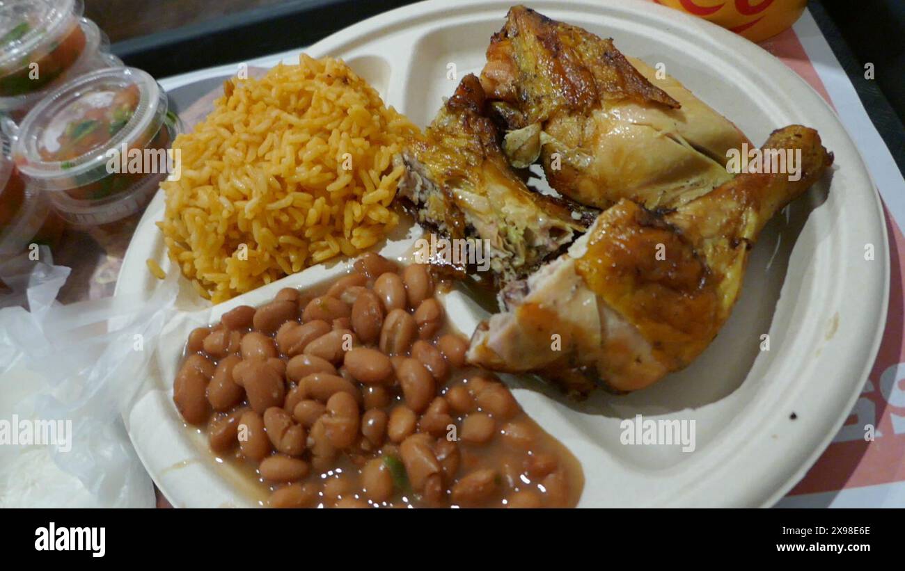 Los Angeles, California, USA 25th May 2024 Grilled Chicken rice and ...