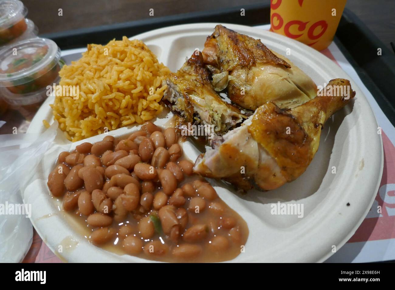 Los Angeles, California, USA 25th May 2024 Grilled Chicken rice and ...