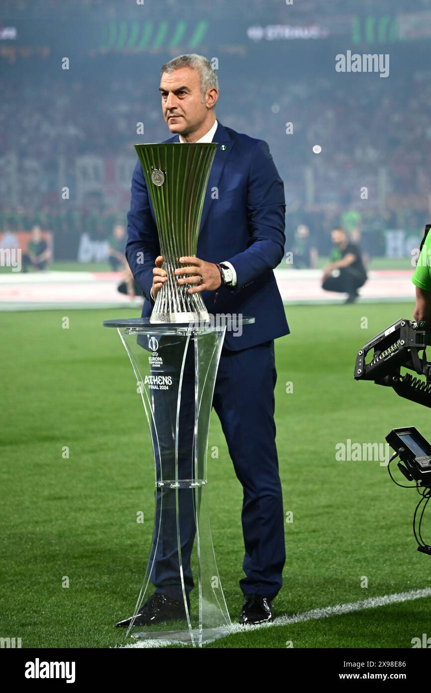 Conference League Trophy during the UEFA Europa Conference League Final ...