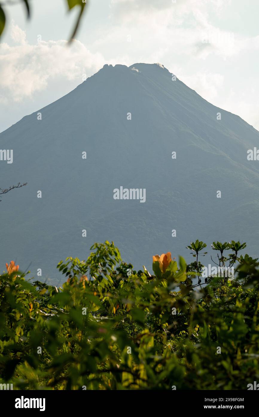 The Arenal Volcano in La Fortuna Costa Rica from the Jungle Canopy ...