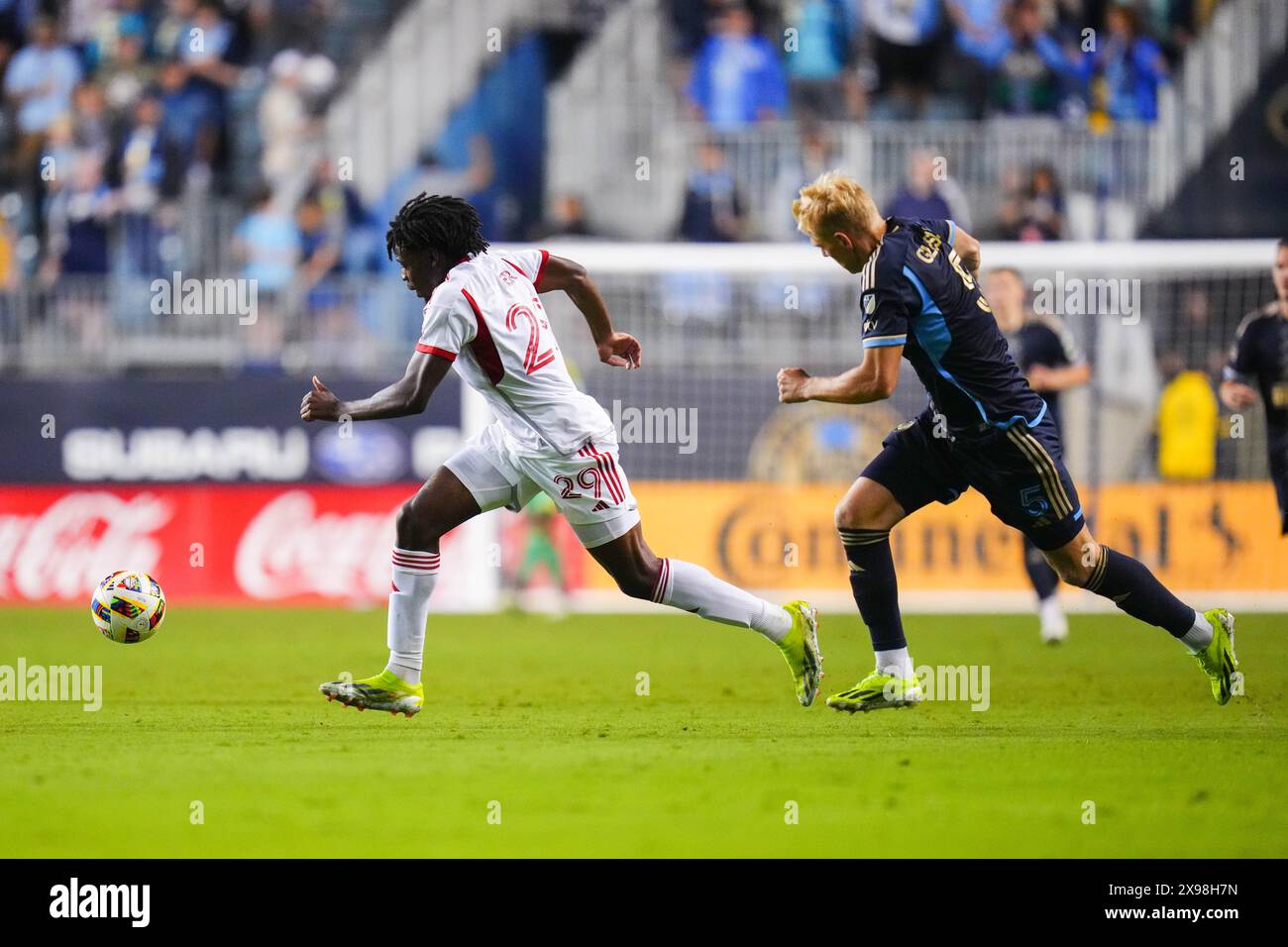 Chester, Pennsylvania, USA. 29th May, 2024. Toronto FC Forward Deandre ...